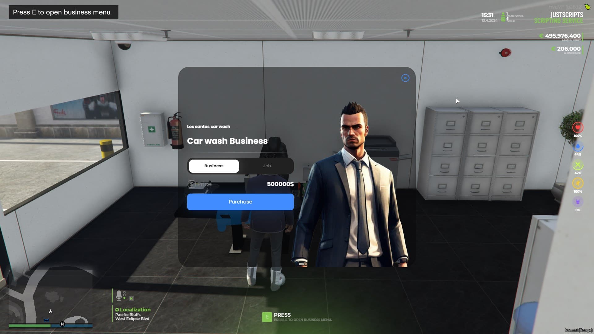 JustScripts | Just Car Wash - FiveM Car washing job